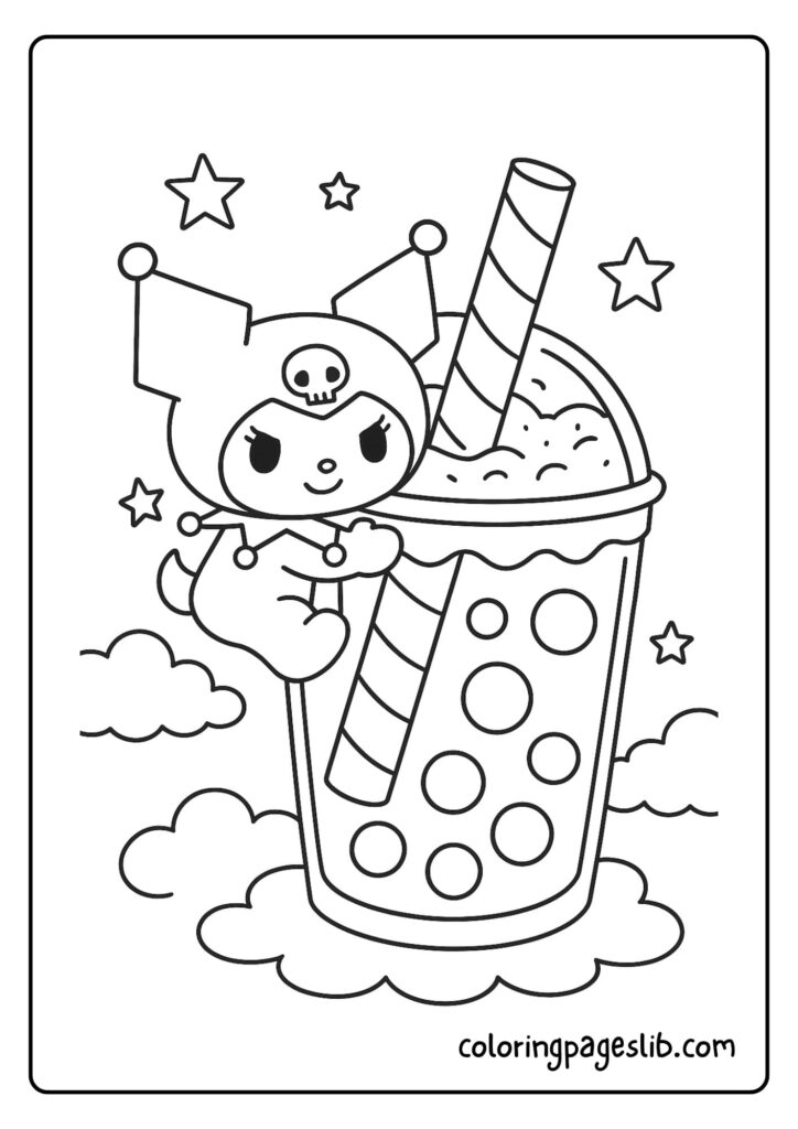 20 Cute Boba Tea Coloring Pages (Free Printable)