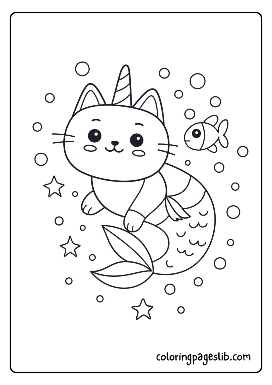 15 Unicorn Mermaid Coloring Pages PDF Printable