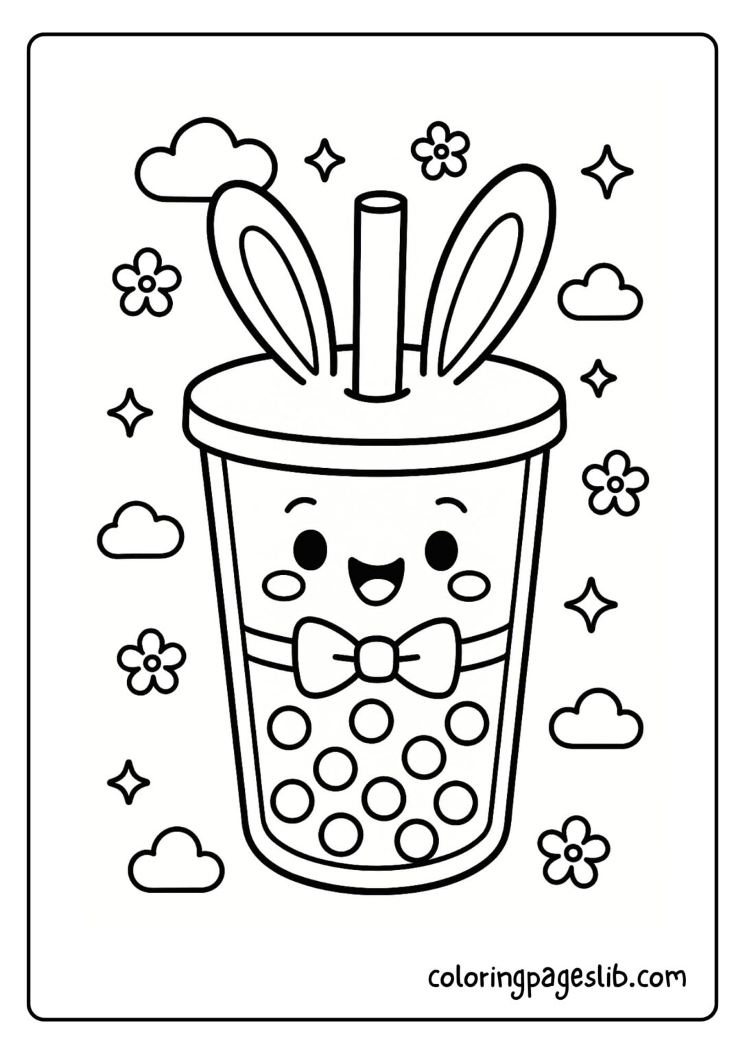 20 Cute Boba Tea Coloring Pages (Free Printable)